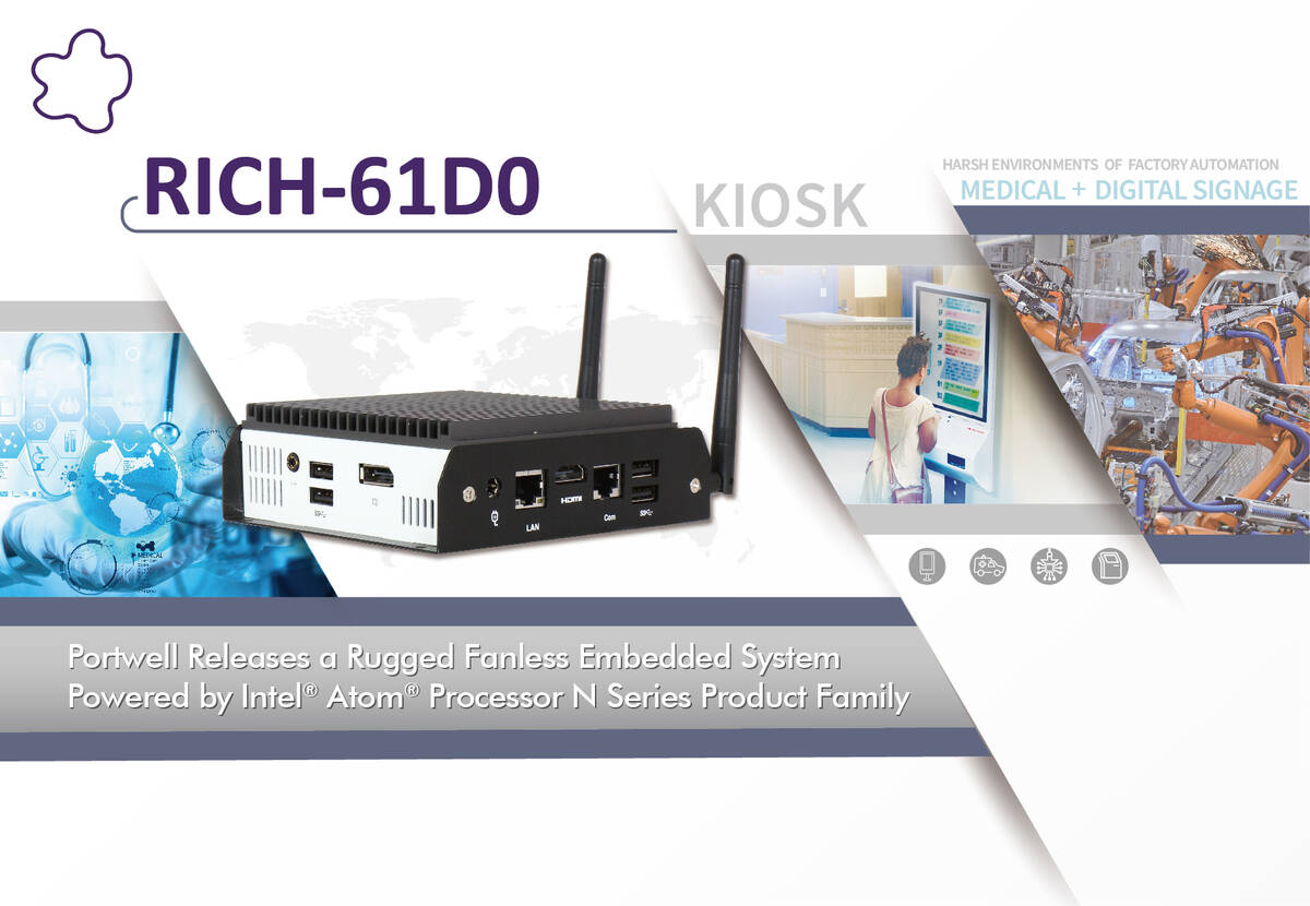 PORTWELL RELEASES AN ULTRA COMPACT EMBEDDED SYSTEM POWERED BY INTEL ...